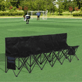 Renwick 6 Seats Portable Folding Bench for Sports Camping, Black ...