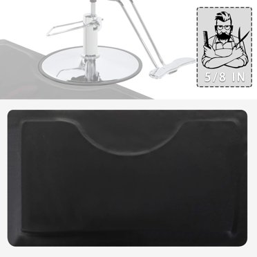 OmySalon 3’x4’ Anti Fatigue Salon Mat with Round Base, Barber Chair ...