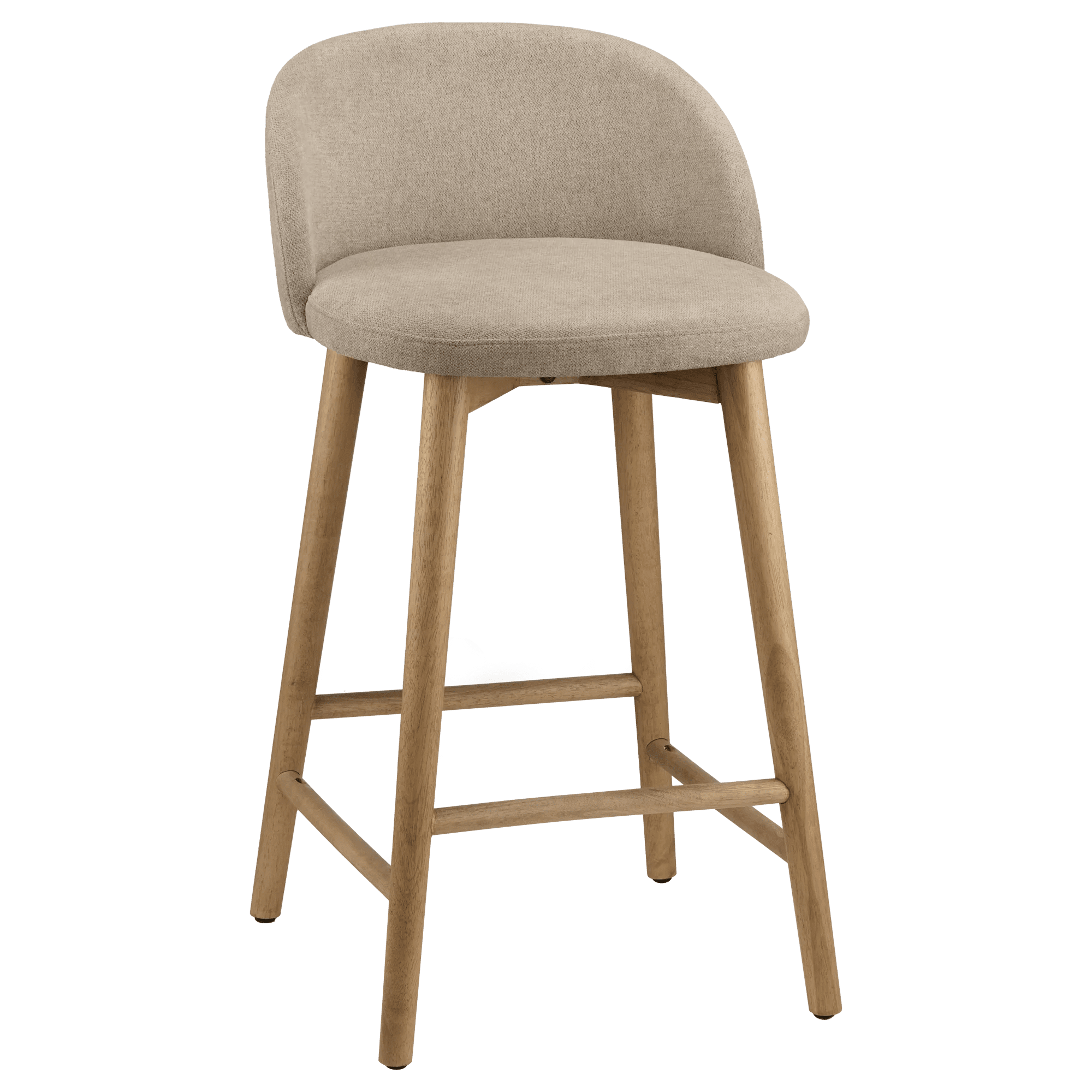 Bouclair Beige Fabric and Wood Stool - Walmart.ca