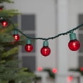 Indoor/Outdoor 100-Count LED Super Bright G30 Christmas Lights, Red, 57 ...