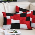 Black Red Patchwork Body Pillow Cover Modern Abstract Red Black White ...