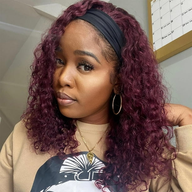 Peluca Punmasa Deep Wave 99J para cabello humano, 35 cm, 150% de ...