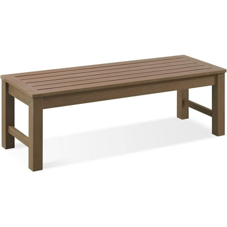 Knight Bench, Two Person Outdoor Poly Lumber Patio Backless Bench ...