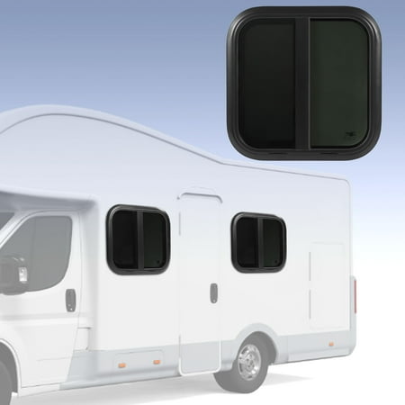 Black Tempered Glass RV Window With Screen, Easy To Slide, Rugged ...