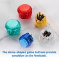 Uxcell 4 Pcs Arcade LED Lights Push Button (24mm) - 5A 12/24V LED ...