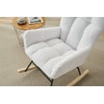 Modern Wingback Rocker, Soft Faux Fur Upholstered Glider Chair with ...