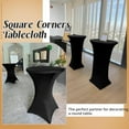 8 Pack Cocktail Table Covers 32x43 Inch Fitted Stretch Spandex Square ...