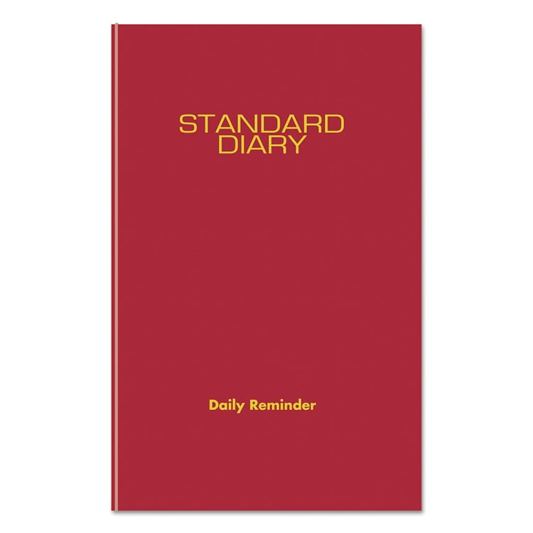 STANDARD DIARY RECYCLED DAILY REMINDER, RED, 5 3/4 X 8 1/4, 2019 ...