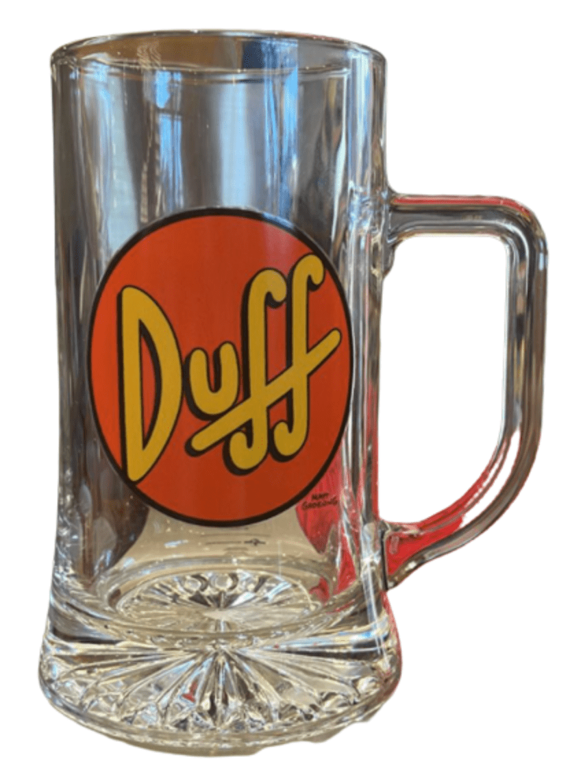 Universal Studios Simpson Duff Logo Glass Stein Beer Glass Cup New With ...