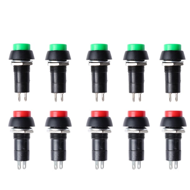 20 Pcs 12MM Thread Self Locking Momentary SPST Latching Type Push ...