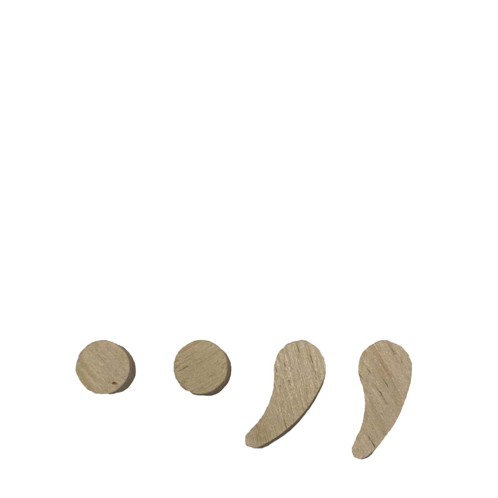 4 Inch Wooden Letter Period-Comma - Proportionately sized to fit the 4 ...