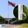 Anley 2 PCS Silver FlagPole Halyard Rope Cleat Hook - 6 Inch Rust Free ...