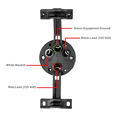Generator Connector 50 Amp NEMA SS2-50R, 4-Pin Straight Blade Connector ...