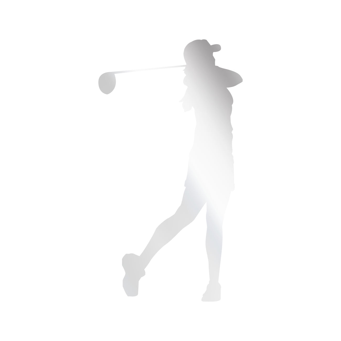 Woman Golfer Sticker Decal Die Cut - Self Adhesive Vinyl - Weatherproof ...
