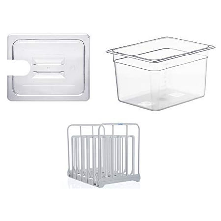 LIPAVI C10 Container with Lid and Rack - 12 quart - N10 Sous Vide Rack ...