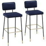 Studio 55D Marc Swivel Bar Stools Set of 2 Black Gold 29 1/4" High Mid ...