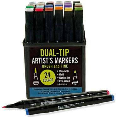 Tombow Dual Brush Pens, Dual-Tip Art Markers, Pastel, 6 Pack - Walmart.com