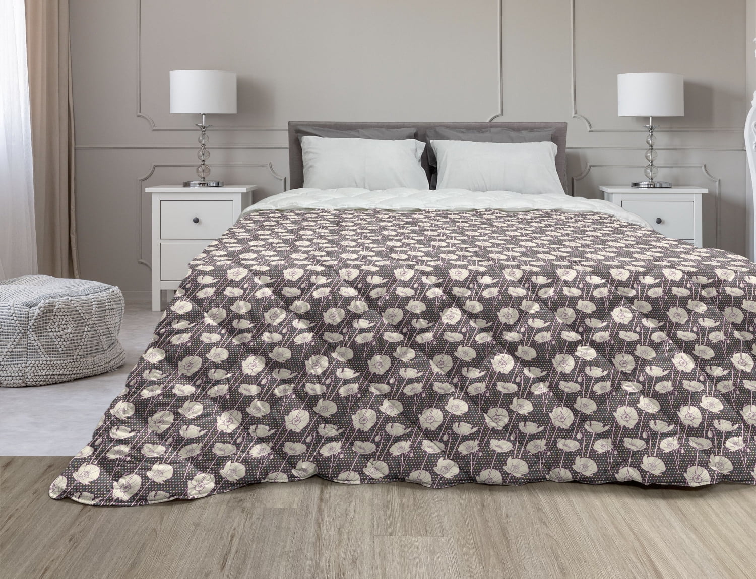 Abstract Down Alternative Comforter, Polka Dots Forming Bigger Circles ...