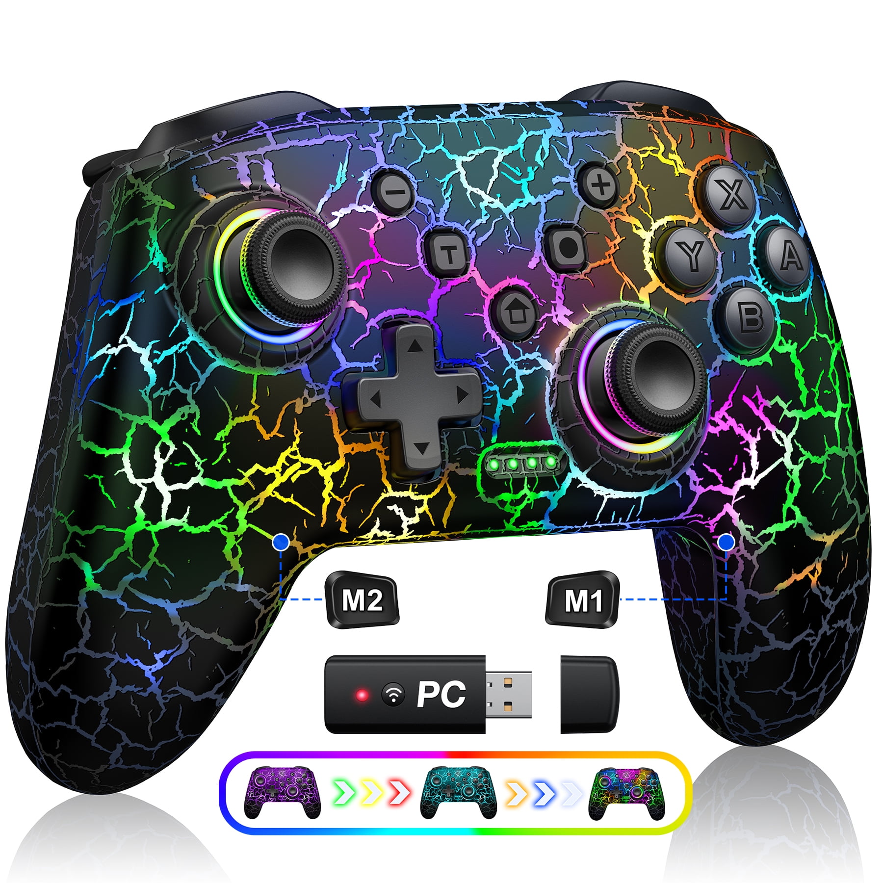 Switch Pro Controller For Nintendo Switchliteoled Controllerdinofire Wireless Switch 3619