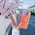 Color Change Camera Bracket Magnetic Phone Case for iPhone, Compatible ...