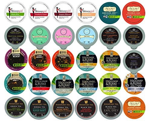 Tea Single Serve Cups for Keurig K Cup Brewer Variety Pack Sampler, 30 ...