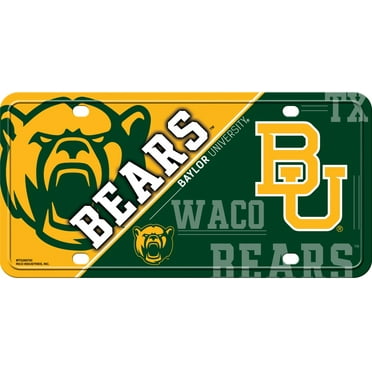 Baylor Bears Chrome Metal Laser Cut License Plate Frame - Walmart.com