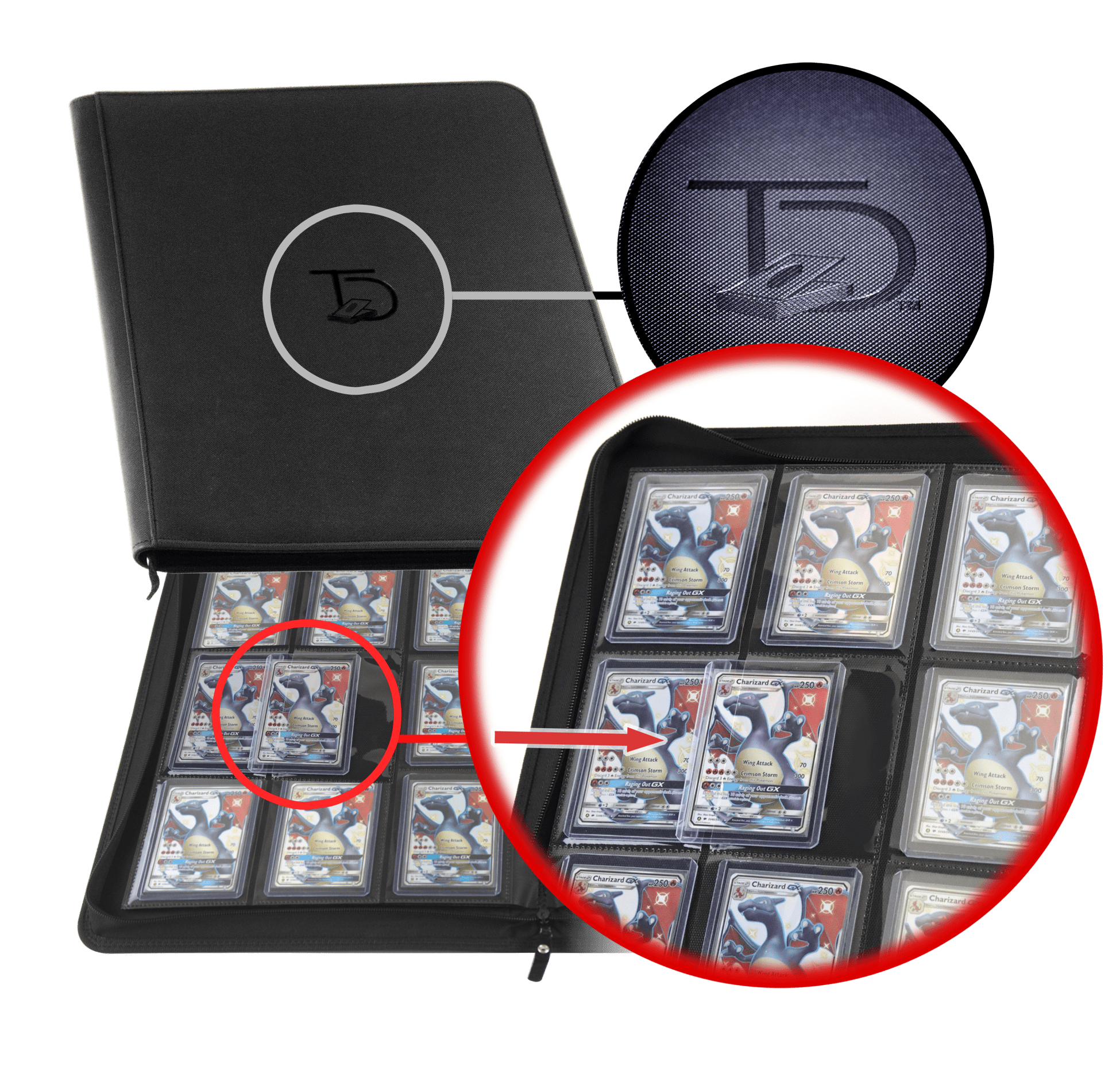 TopDeck TopLoader Binder Holds 200 Toploaders Hard Cases 9 Pocket TopDeck TopLoader Binder Holds 200 Toploaders Hard Cases 9 Pocket