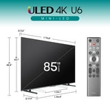Hisense 85-Inch Class U6 Series Mini-LED ULED 4K UHD Google Smart TV ...