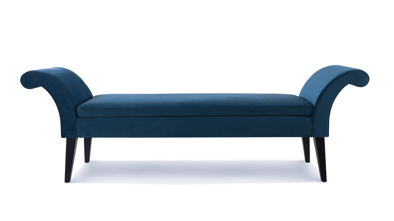 Jennifer Taylor Home Alexis Flared Arm Entryway Bench, Satin Teal ...