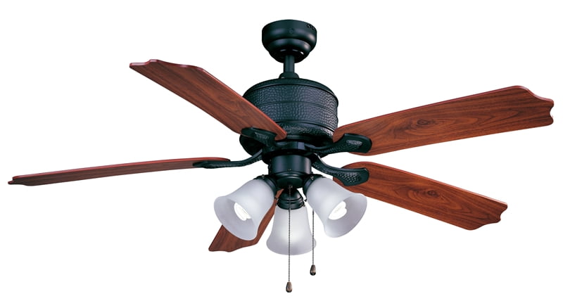 Boston Harbor AC362+3L-NI-3L Ceiling Fan, 5 Blade, Natural Iron ...