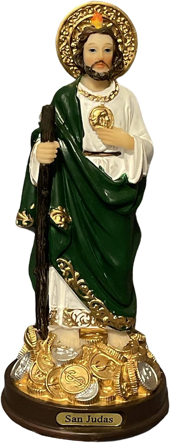 San Judas Tadeo 7" Inch Saint Jude Tadeo Religious Statue Money Saint ...