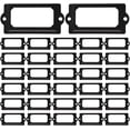 32PCS 70x33mm Black Metal Label Holders, Office Library File Drawer ...