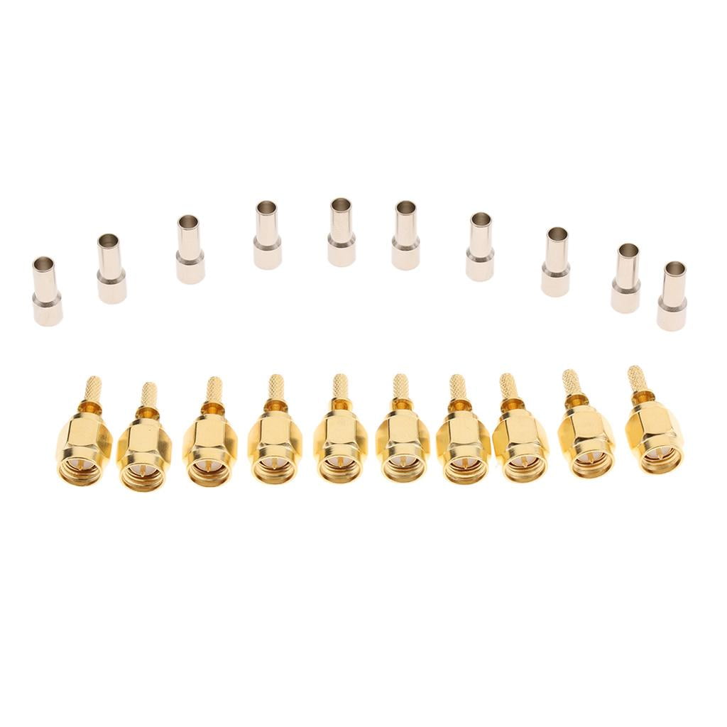Conectores coaxiales SMA del RF 10pcs Sunnimix Conector coaxial RF ...