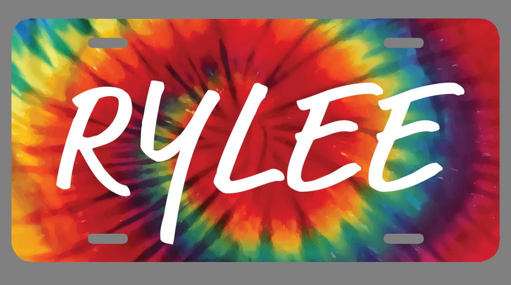 Rylee Name Tie Dye Style License Plate Tag Vanity Novelty Metal | UV ...