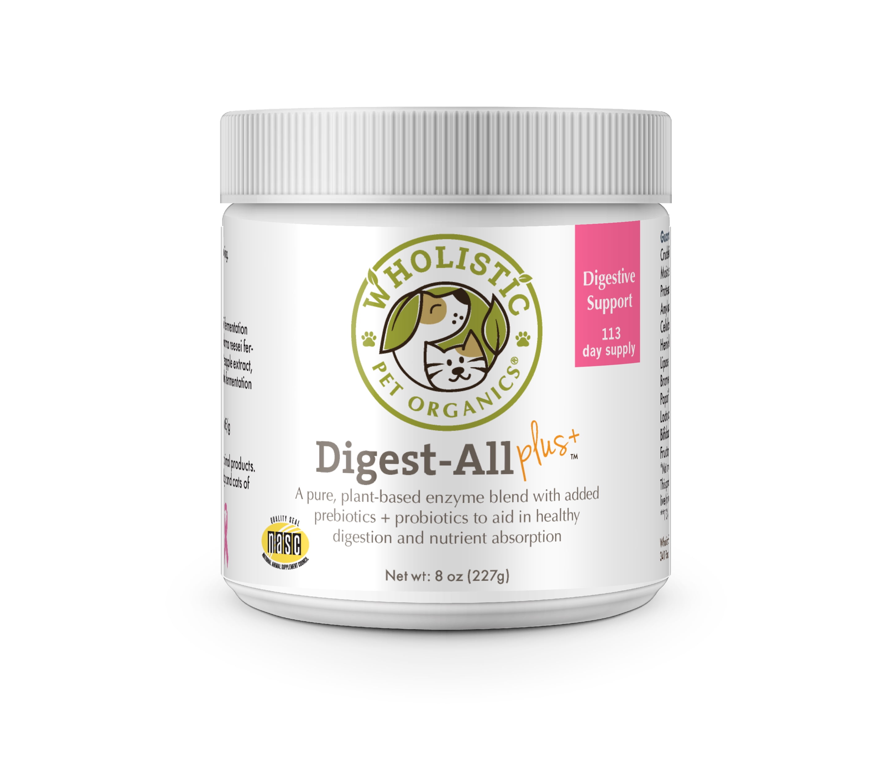 Wholistic Pet Organics Digest All Plus Dog Supplement, 8 oz - Walmart.com