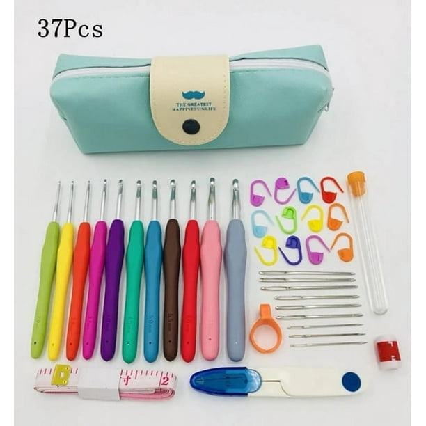 Premium Crochet Hooks Set with Case Crochet Hooks Set Ergonomic Soft ...