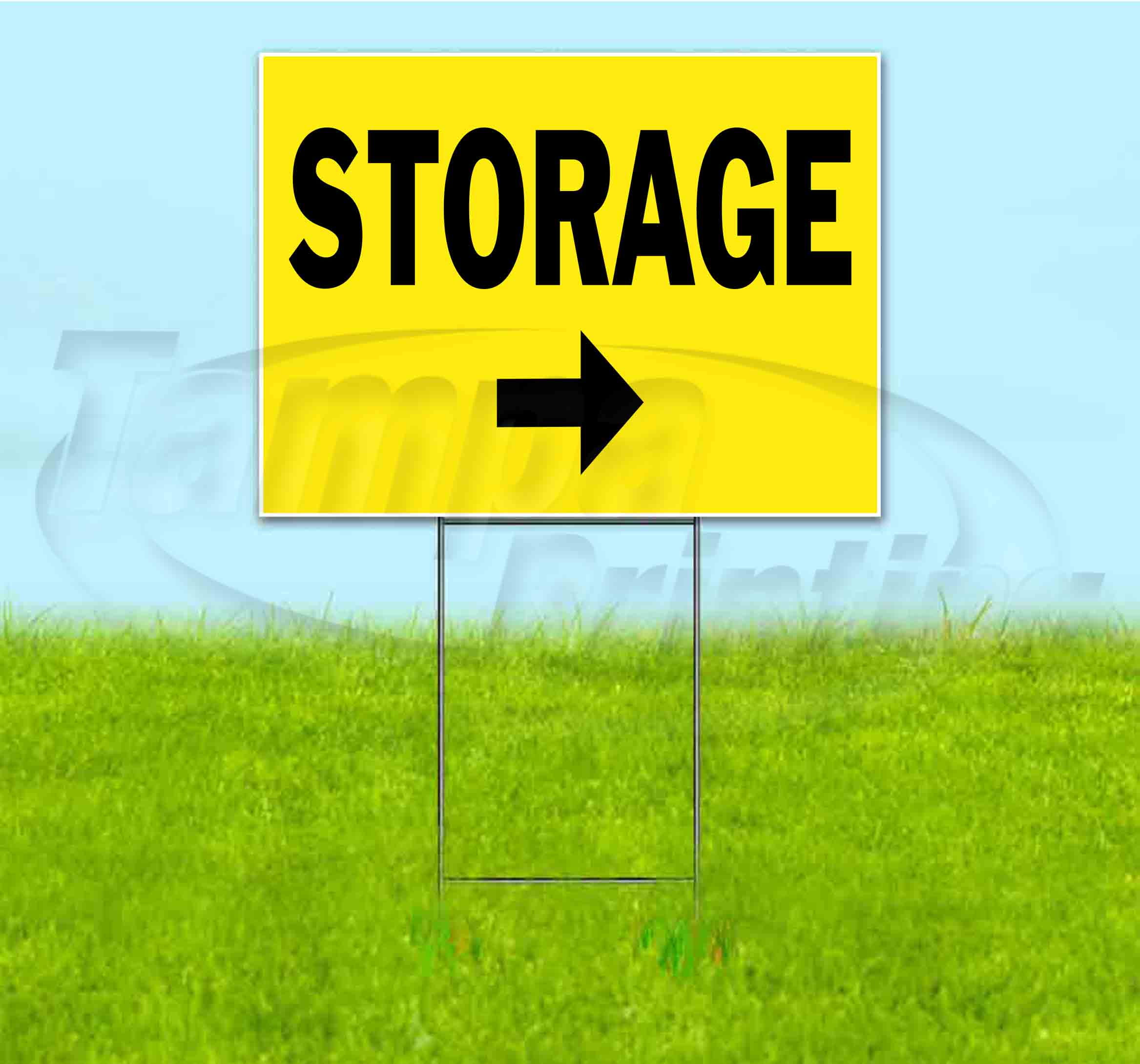 Storage Right (18" X 24") Yard Sign, Includes Metal Step Stake ...