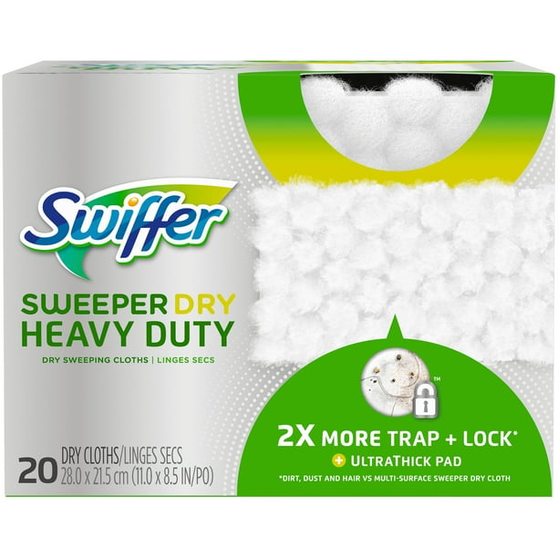 Swiffer Sweeper Heavy Duty Dry Sweeping Cloths, 20 Count - Walmart.com