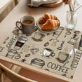 Coffee Beans Cotton Linen Placemats Set of 1, Vintage Abstract White ...
