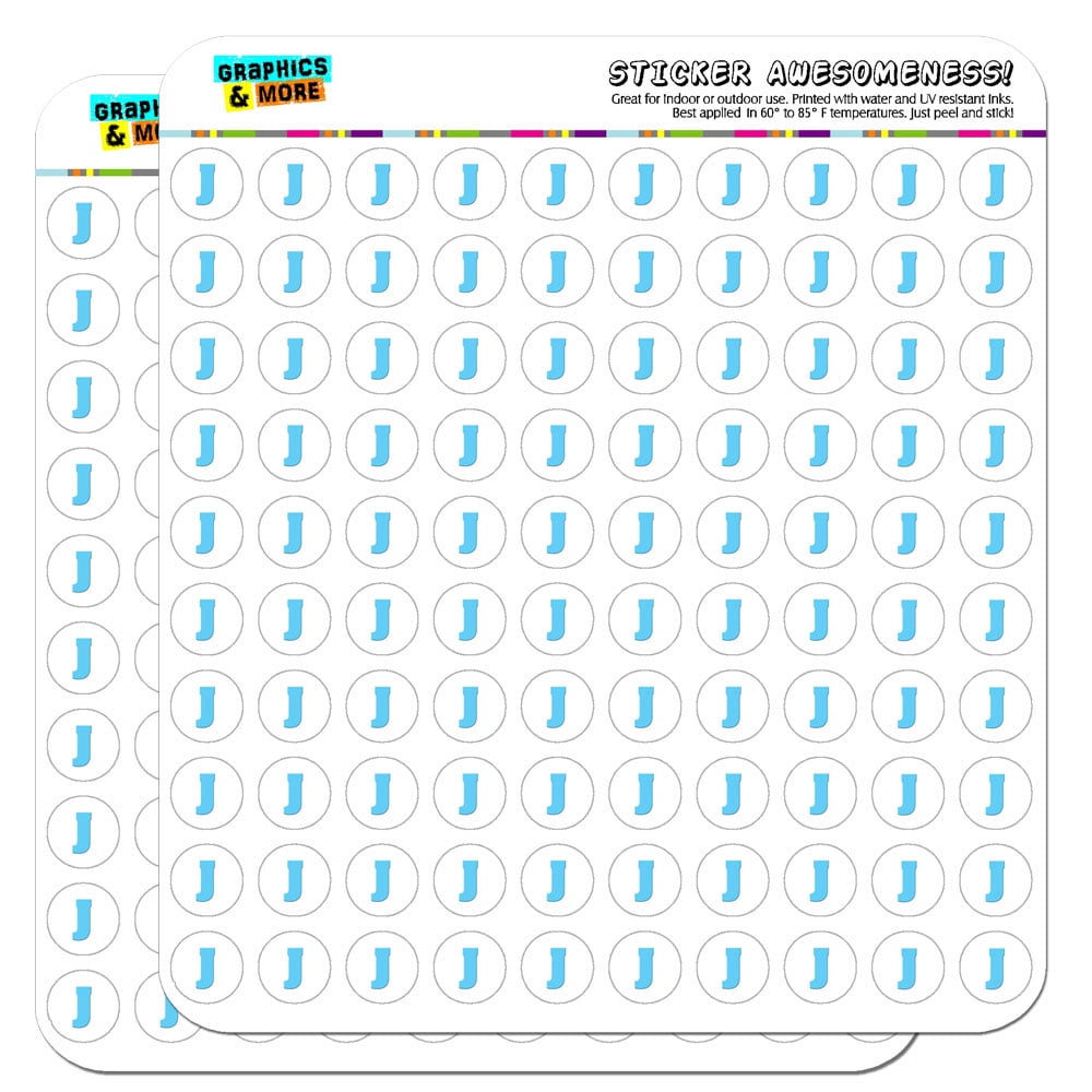 Letter J Initial Baby Boy Block Font Blue Shower 1/2" (0.5 ...