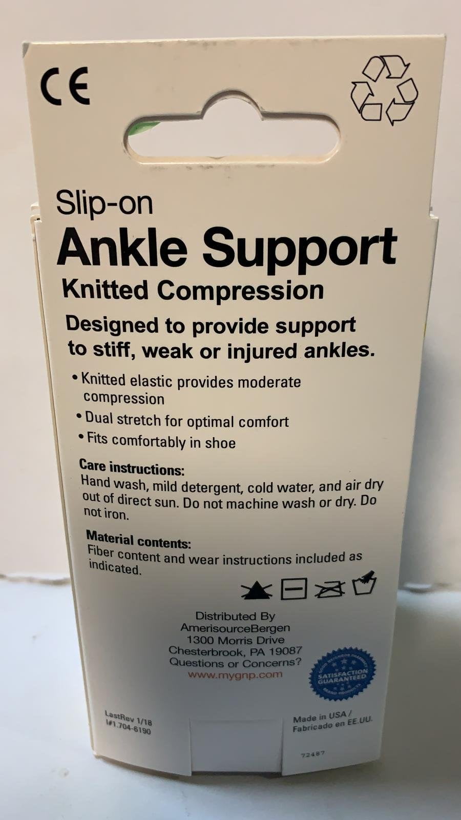 Good Neighbor Pharmacy Slip-on Ankle Support Knited Compression ...