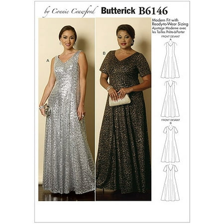 Butterick Patterns B6146 Misses'/Women's Dress Sewing Template, Size ...