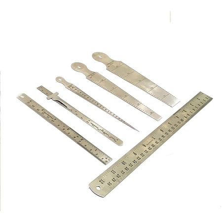 Assorts Stainless Steel Measuring Tools (Set Of 1 X 6" Rulers, 1 X 12 ...