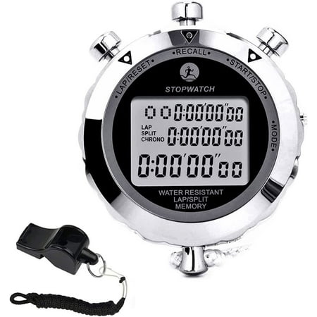 Rolilink Stopwatch,Metal Stop Watch for Sports Waterproof Stopwatches ...