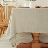 100% Pure Linen Tablecloth, 55x55 Inch Square Table Cover - Natural ...
