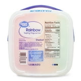 Great Value Rainbow Sherbet 144 fl oz Assorted Fruit Flavors Lime ...