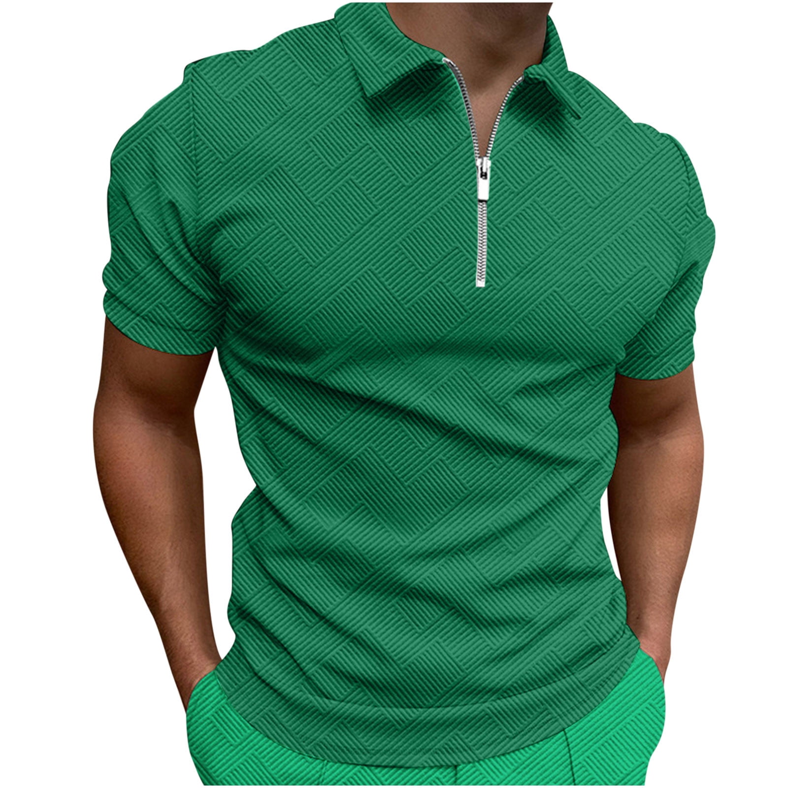 Click here for Ersazi Green Tops For Men Men Casual Solid Turndow... prices