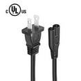 UL Listed TCL Roku Smart TV 32"-65" 2 Prong Power Cord, 8.2ft AC Cable ...