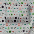 Minecraft Video Game Twin Fitted Sheet Set - 3pc Soft & Cozy Kid’s ...