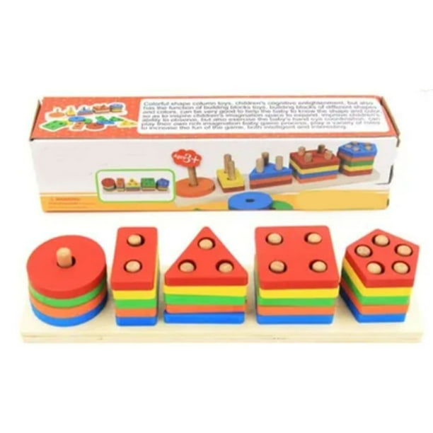 Colorful Blocks Sorting Toy, Improve Coordination Safe Painting ...